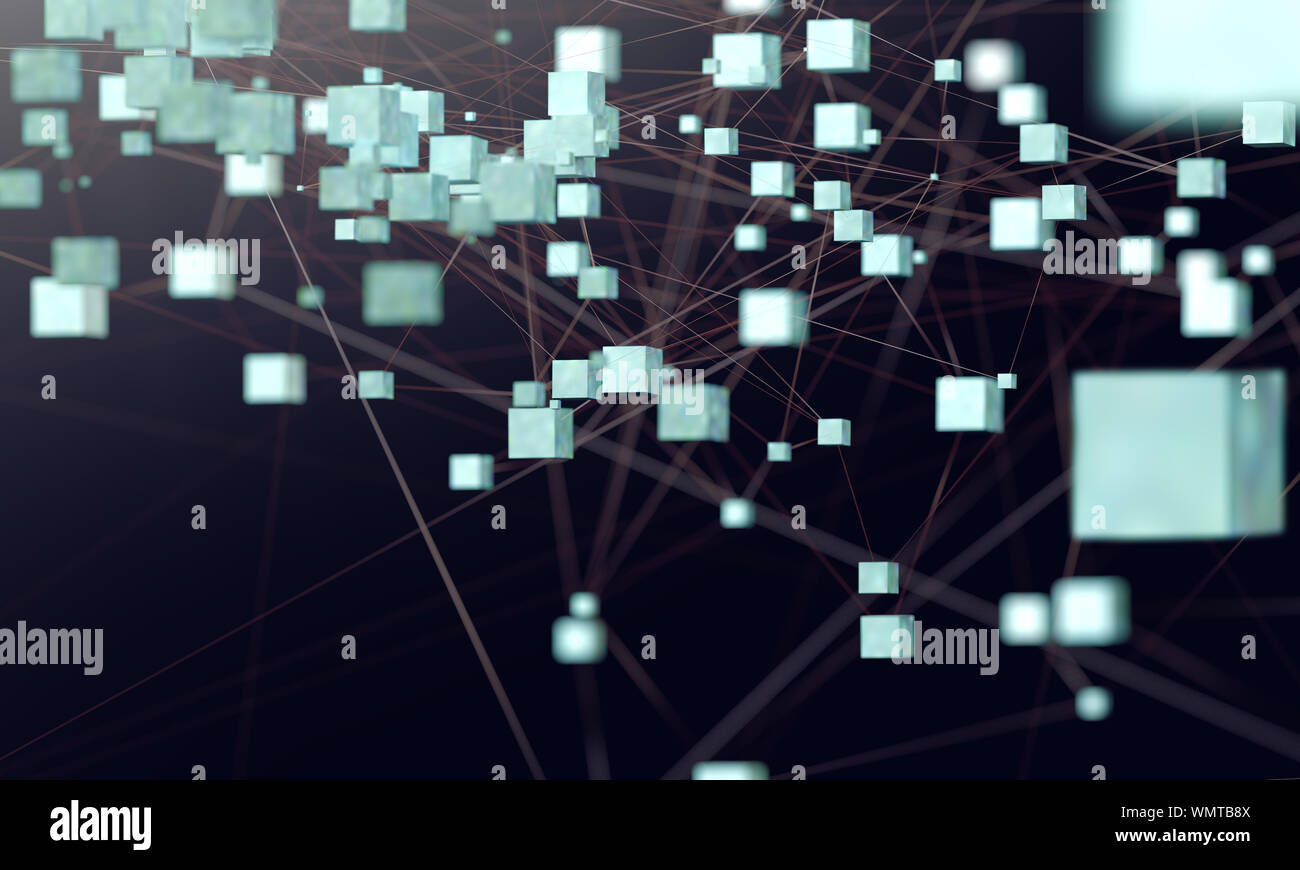 Network And Data Net System Abstract Backgroundstructure And Connection3d Illustration