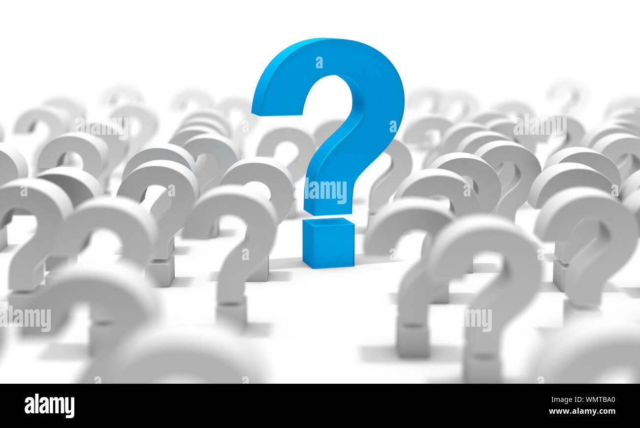 Question mark isolated over white background.Concept of doubts and ...
