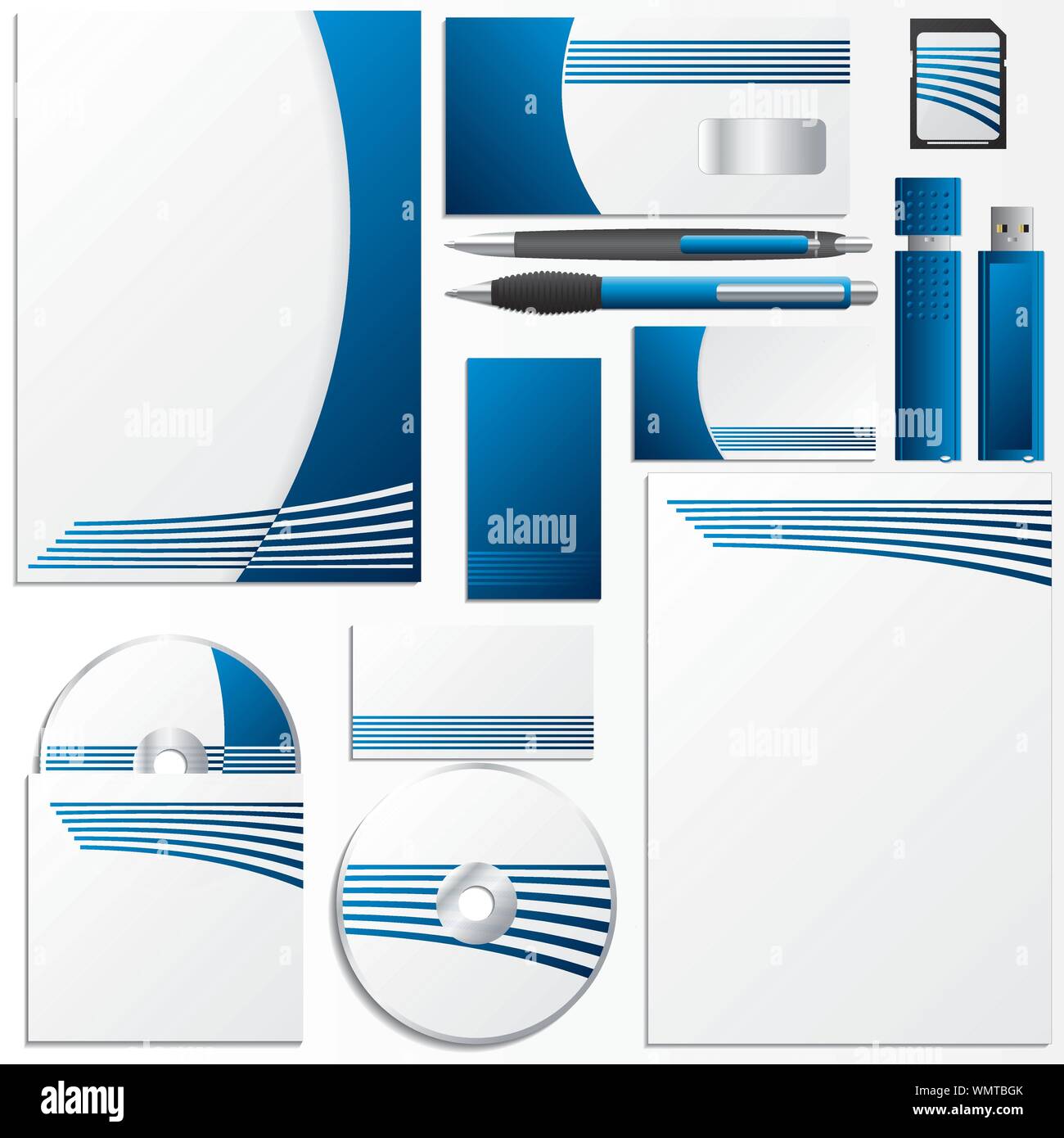 Blank business card pen Stock Vector Images - Alamy