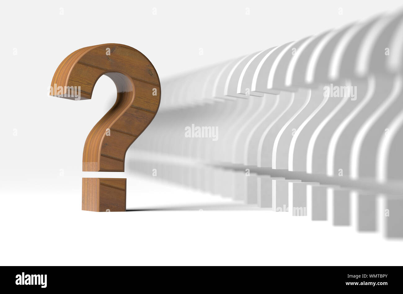 Question mark isolated over white background.Concept of doubts and ...