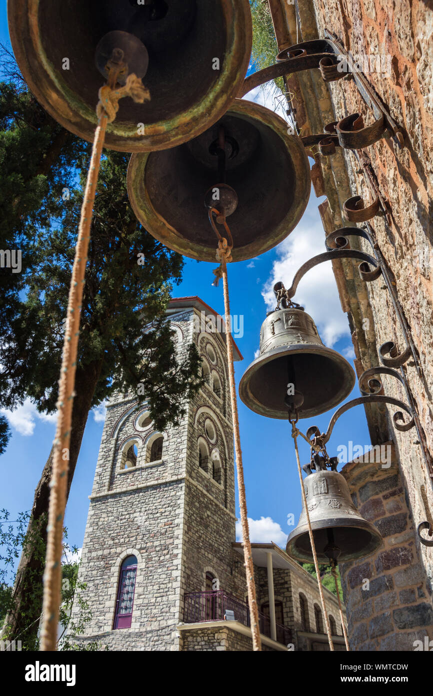 Proussos monastery near Karpenisi town in Evrytania - Greece. The ...