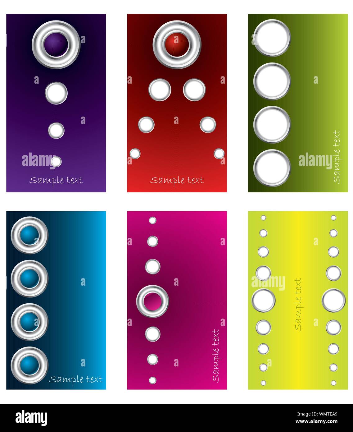 Rings & buttons business card set Stock Vector Image & Art - Alamy