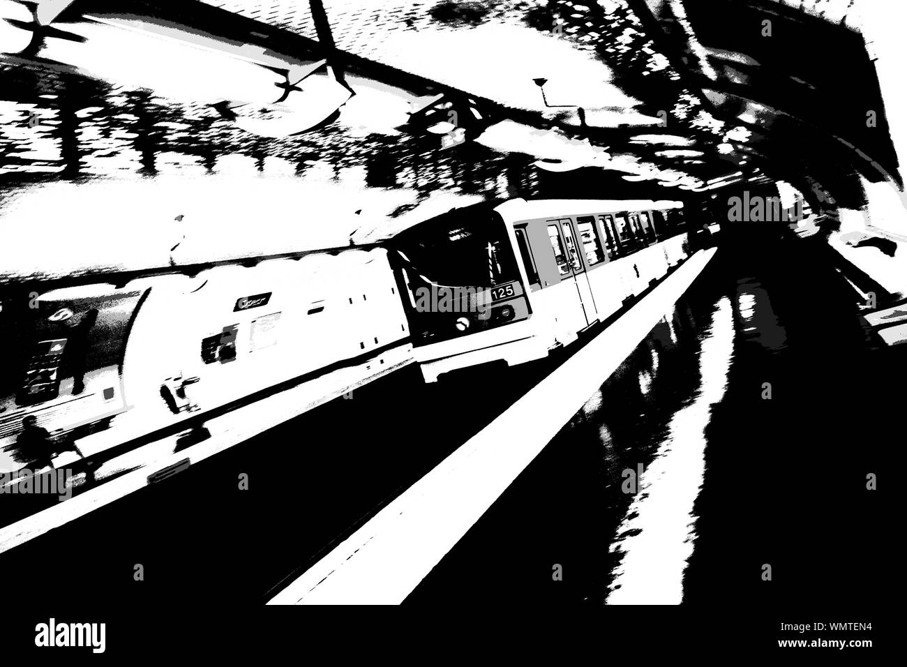 Metro local Black and White Stock Photos & Images - Alamy