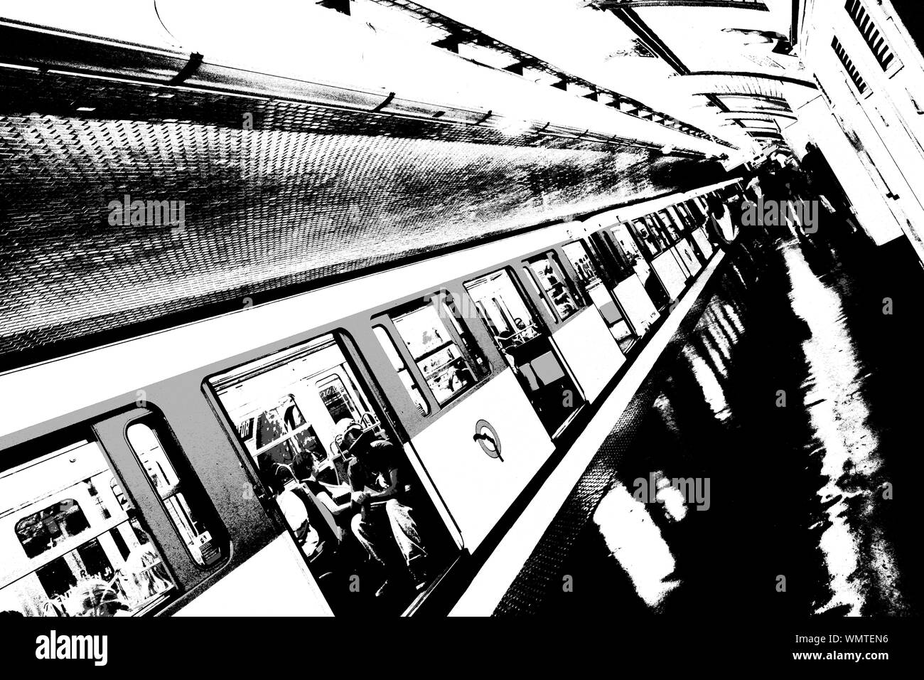 Metro local Black and White Stock Photos & Images - Alamy