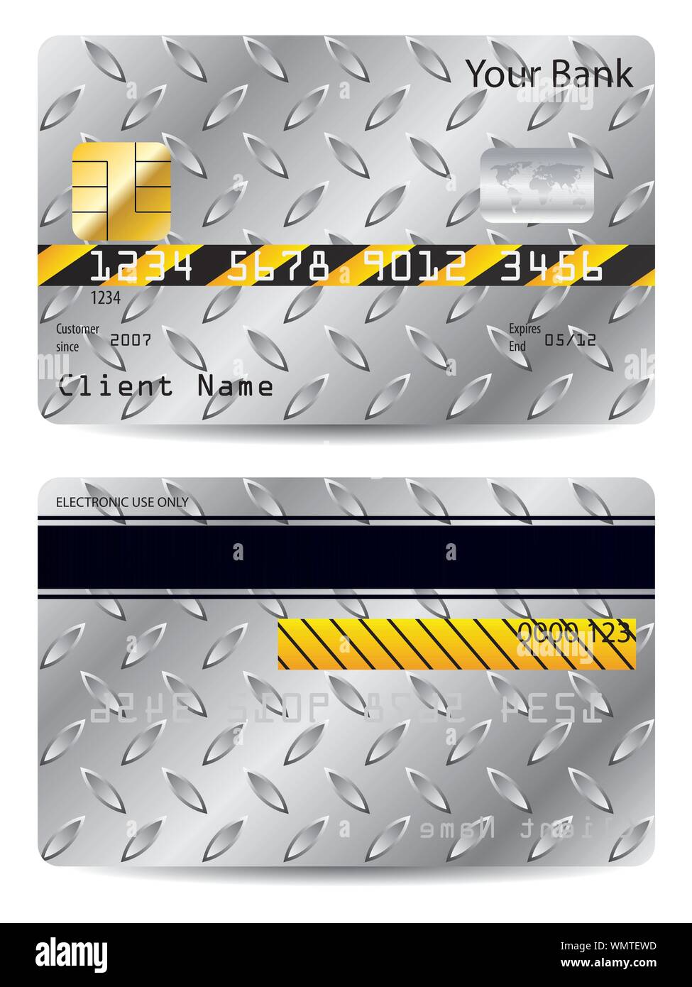 Metallic credit card design Stock Vector Image & Art - Alamy