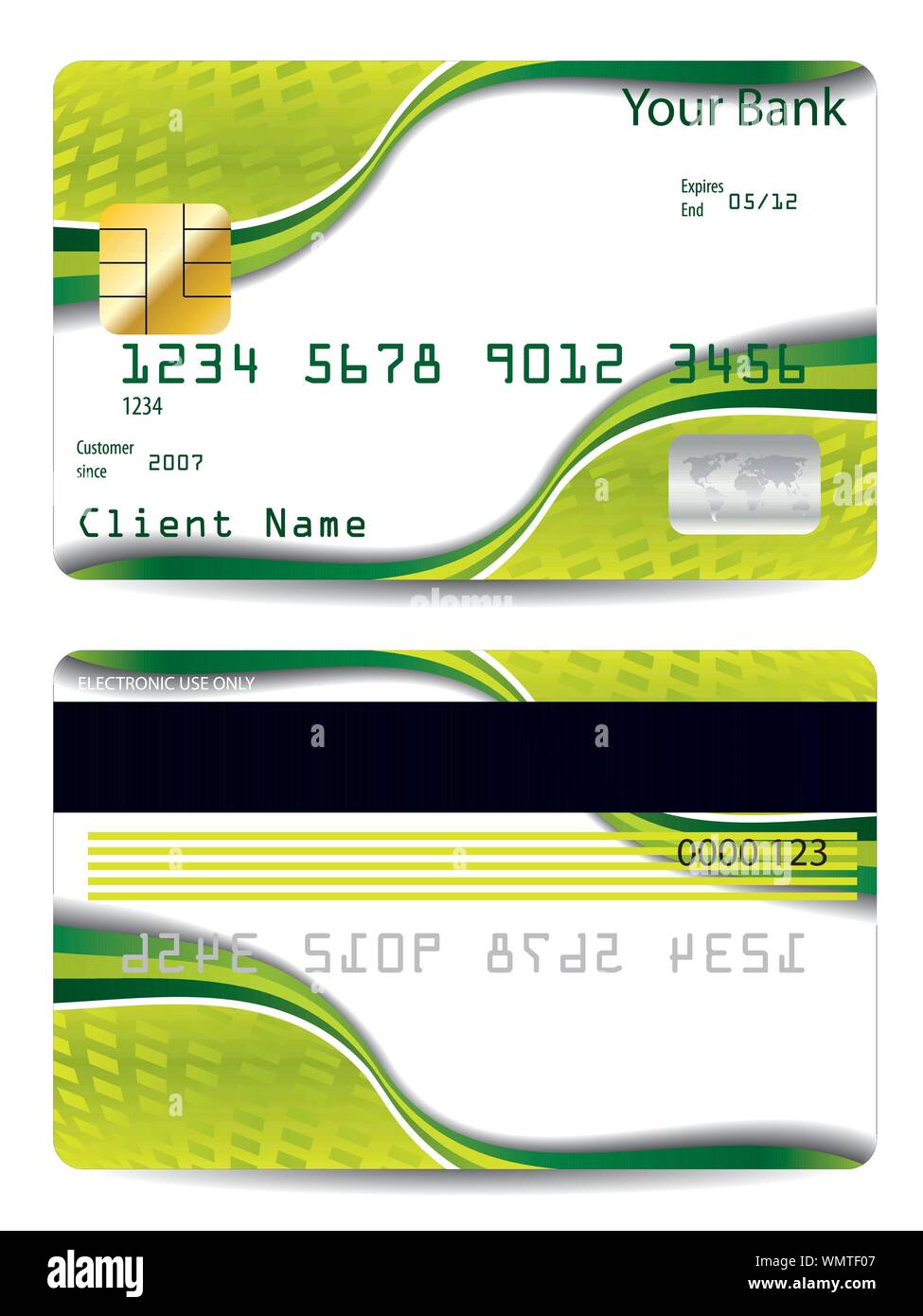Cool abstract green credit card design Stock Vector Image & Art - Alamy