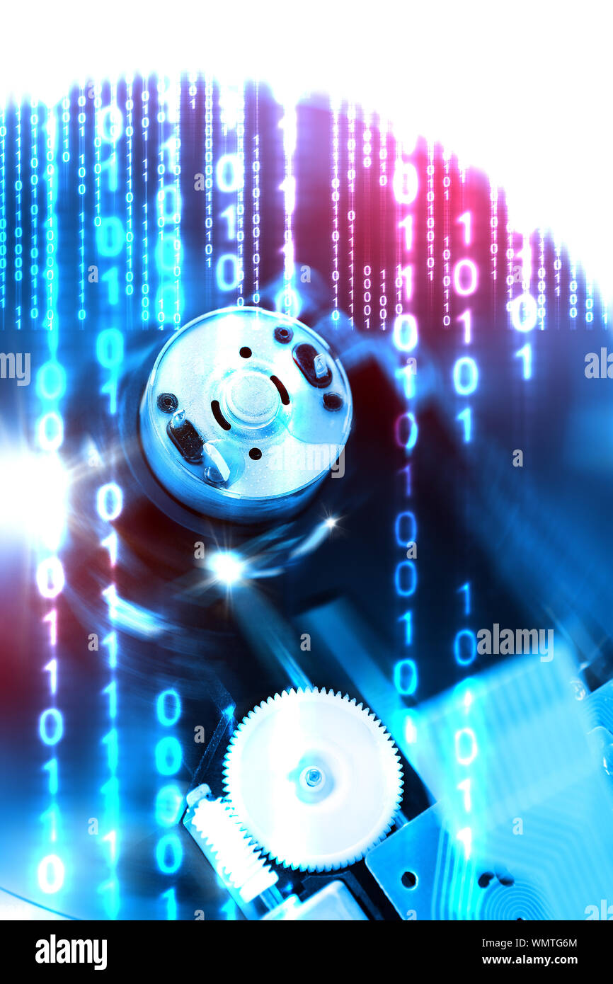 Dvd and cd recorder mechanism.Technology and data background,Binary ...