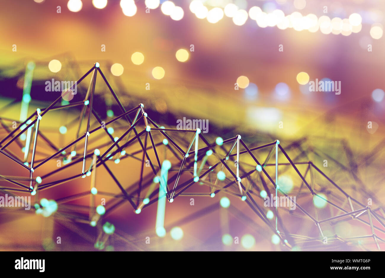 Abstract background of technology and science.Mesh or net with lines ...