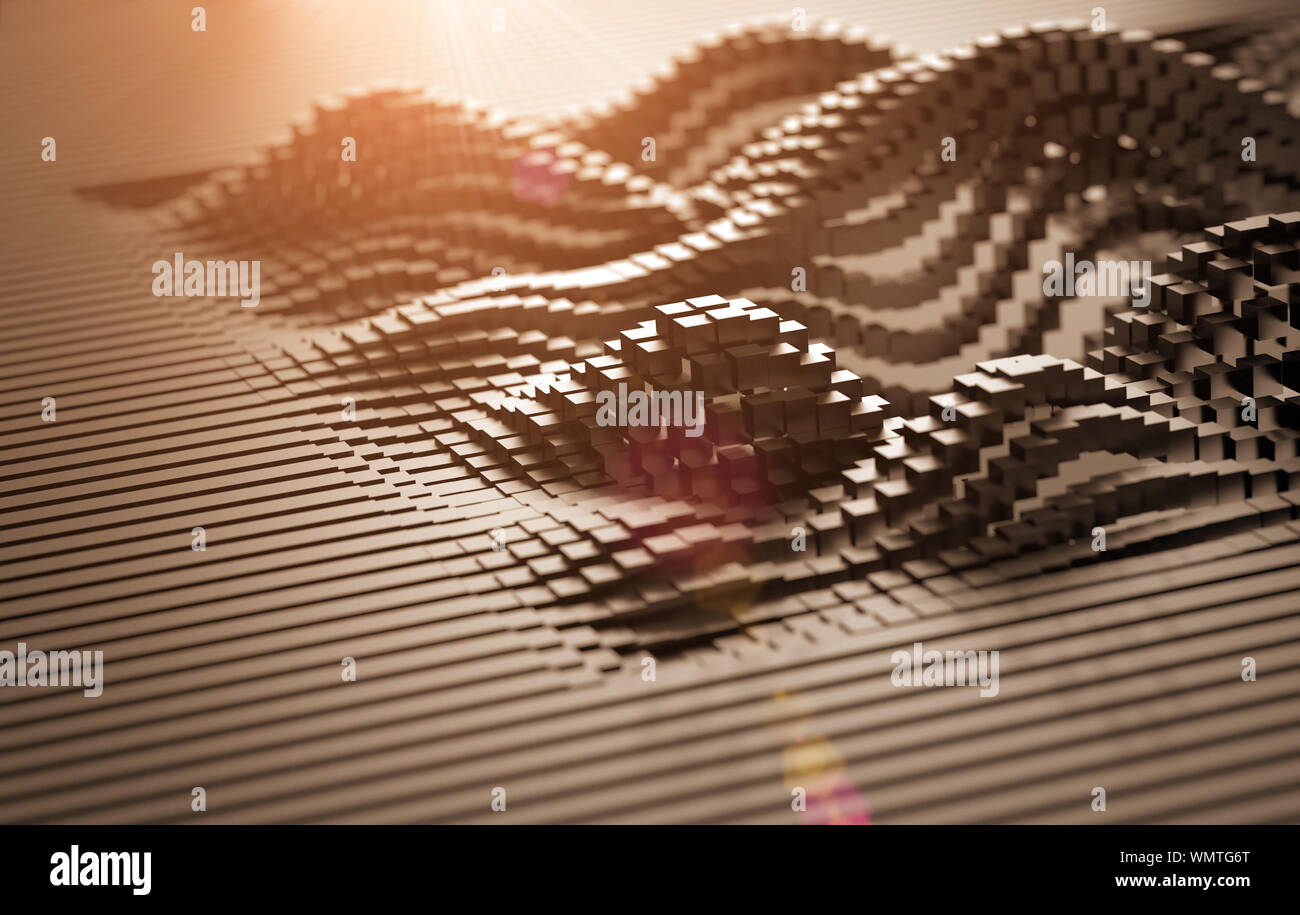 Science and technology backdrop.Polygonal pattern.Futuristic 3d ...