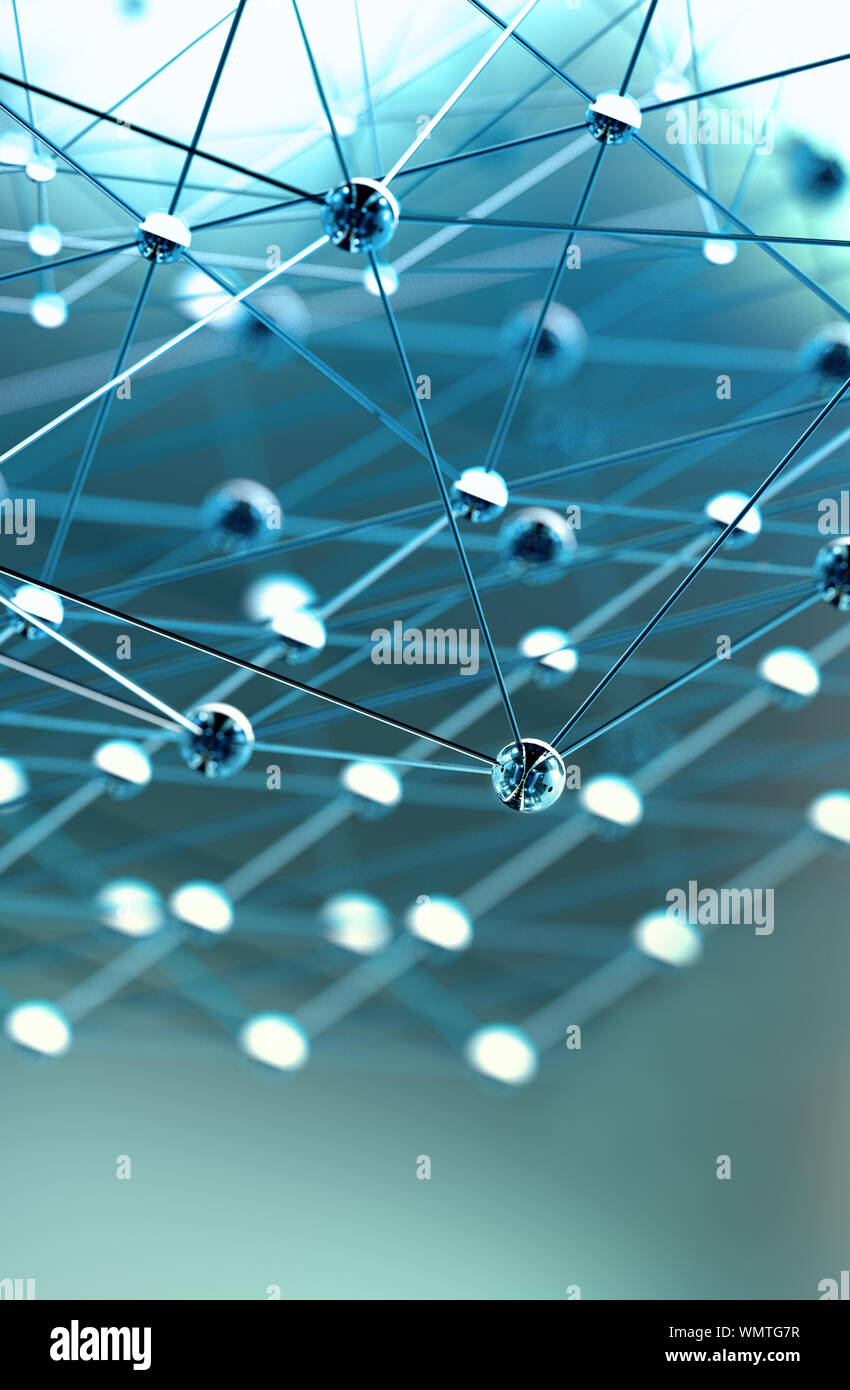 Abstract background of technology and science.Mesh or net with lines ...