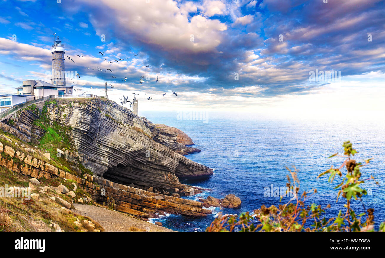 Santander cabo mayor lighthouse hi-res stock photography and images - Alamy