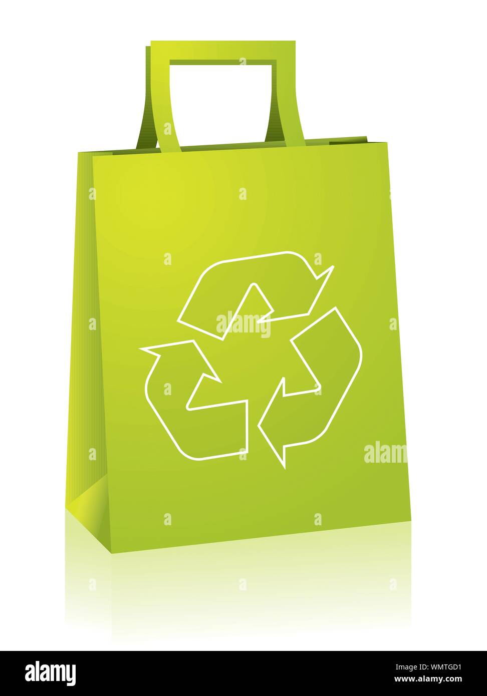 Shopping paperbag with recycle sign Stock Vector Image & Art - Alamy