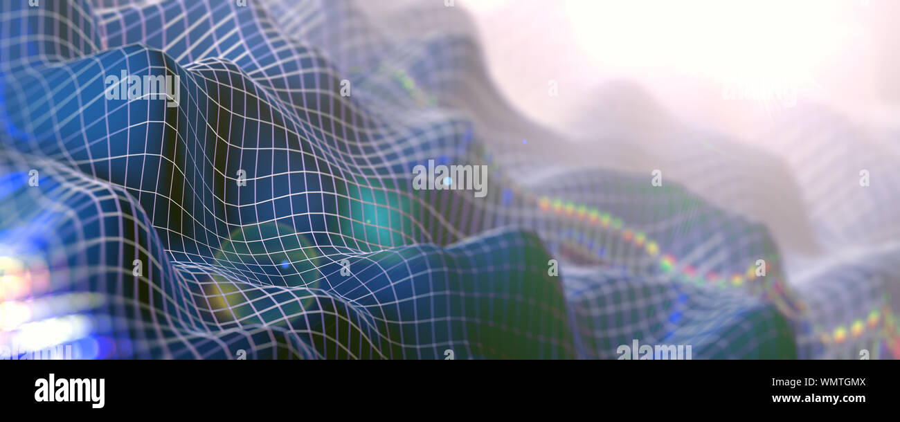 Abstract background of technology and science.Mesh or net with lines ...