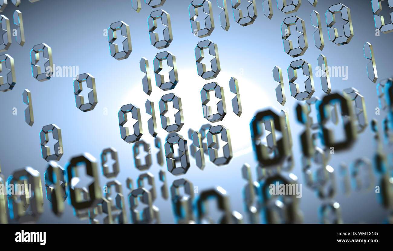 Binary Code And Machine Data In Screentechnology And Computingabstract 3d Backgroundbinary