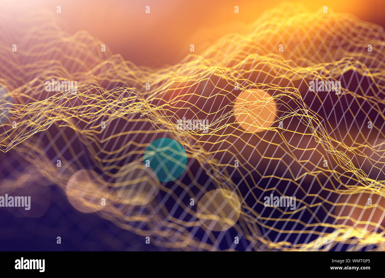 Abstract background of technology and science.Mesh or net with lines ...