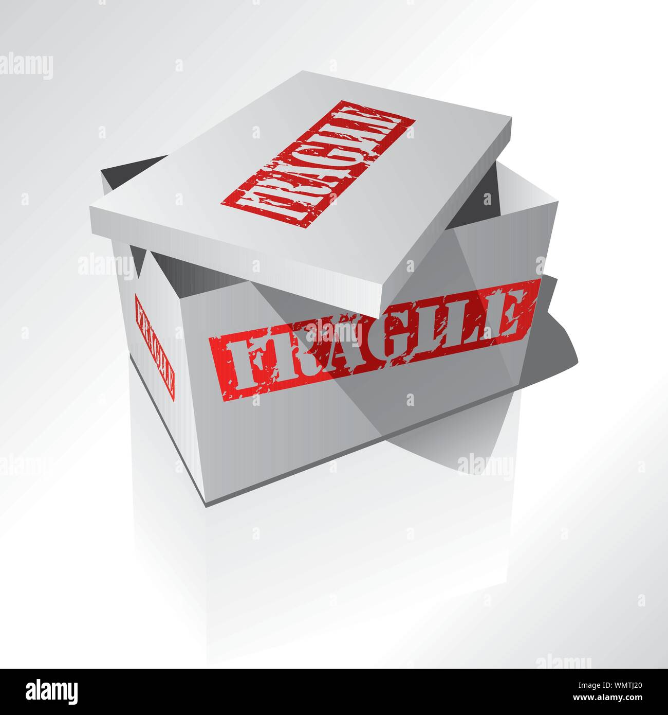 3d box with red text Stock Vector Image & Art - Alamy