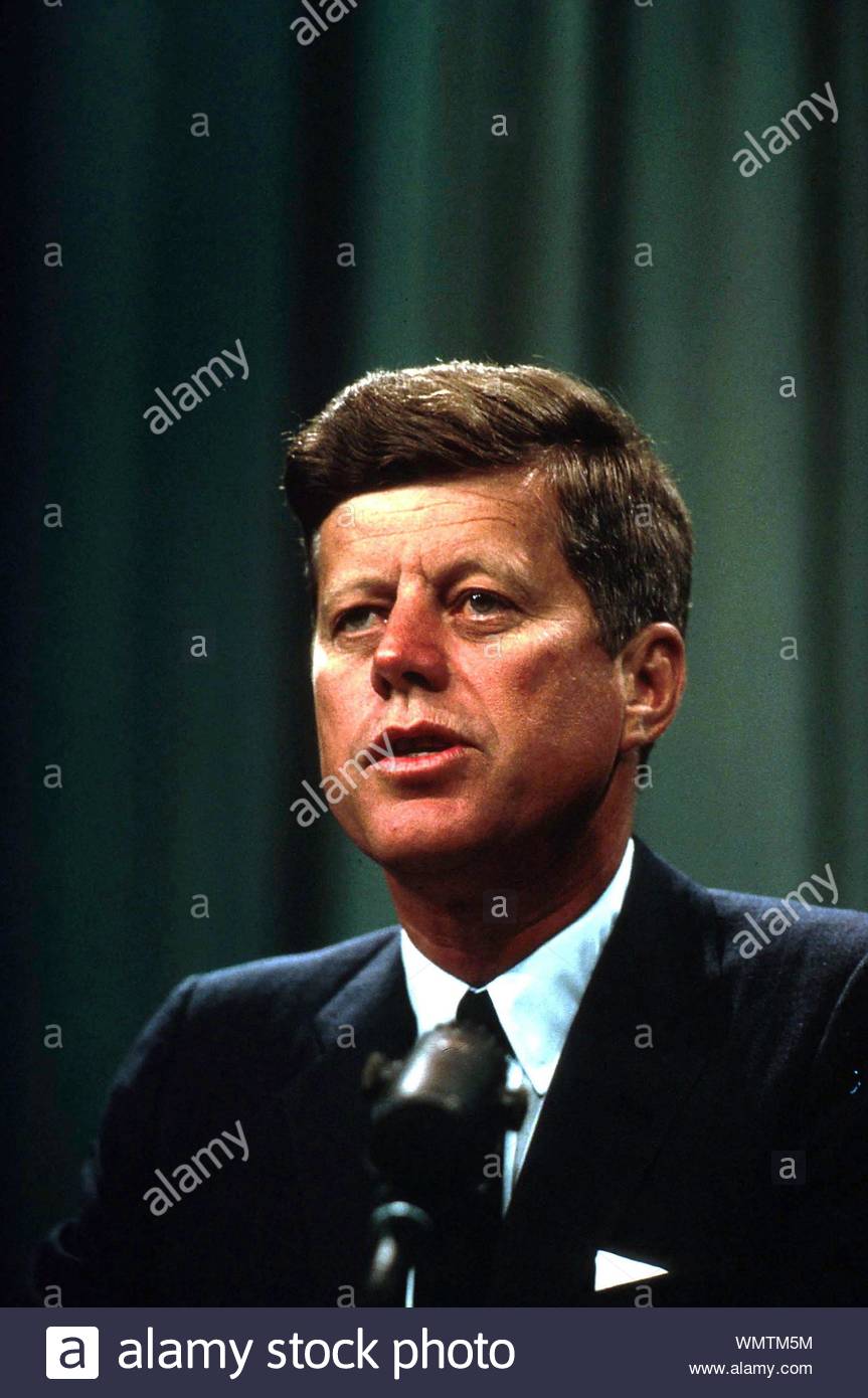 President John F. Kennedy Color Stock Photos & President John F ...