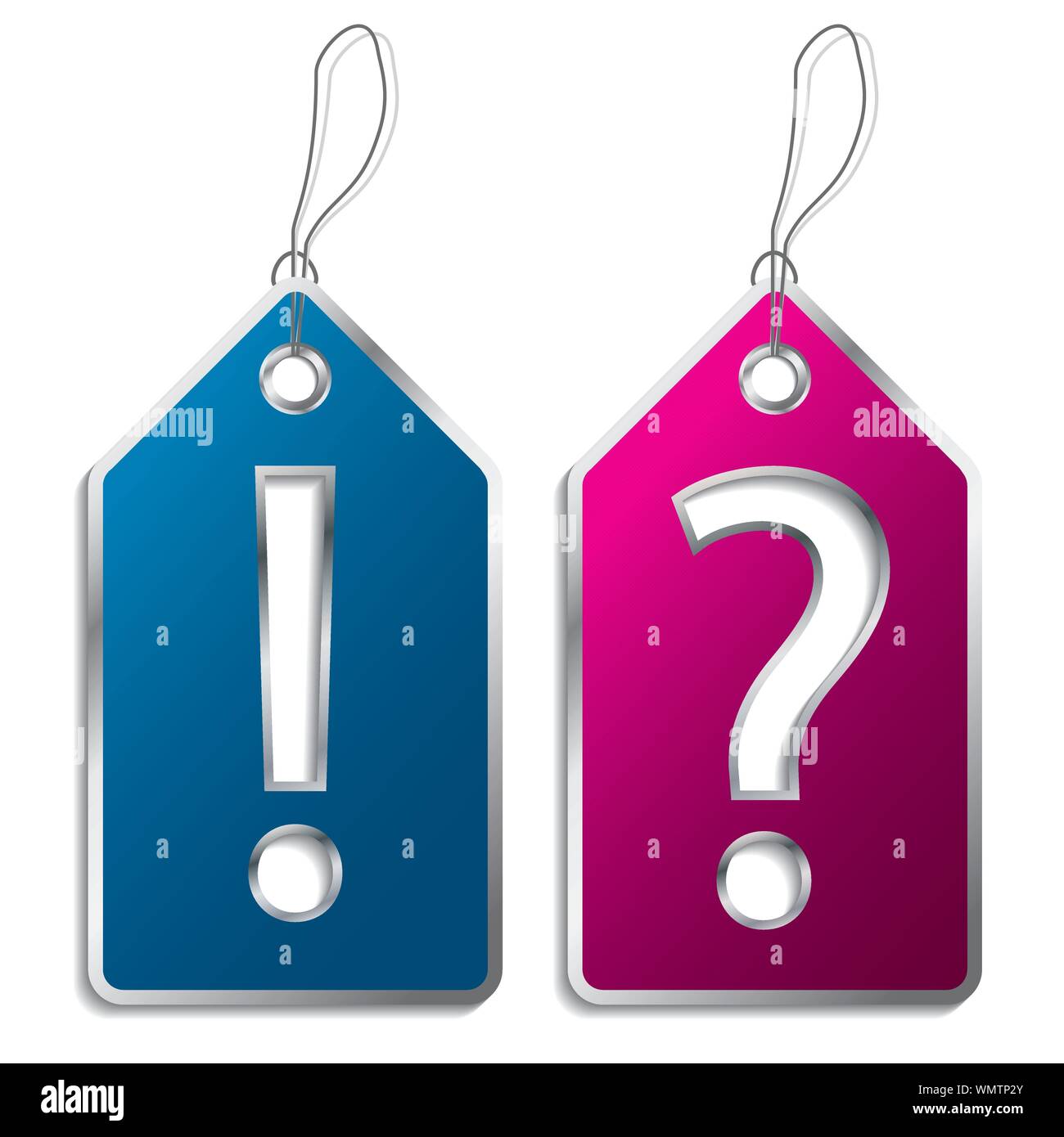 Question and exclamation mark label Stock Vector Image & Art - Alamy