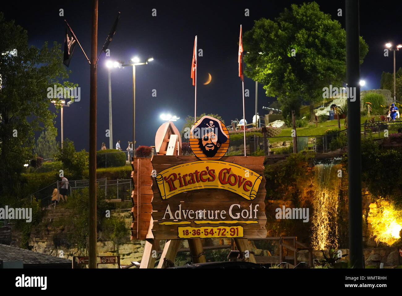 Pirate's Cove Adventure Golf in Wisconsin Dells, Wisconsin Stock Photo ...
