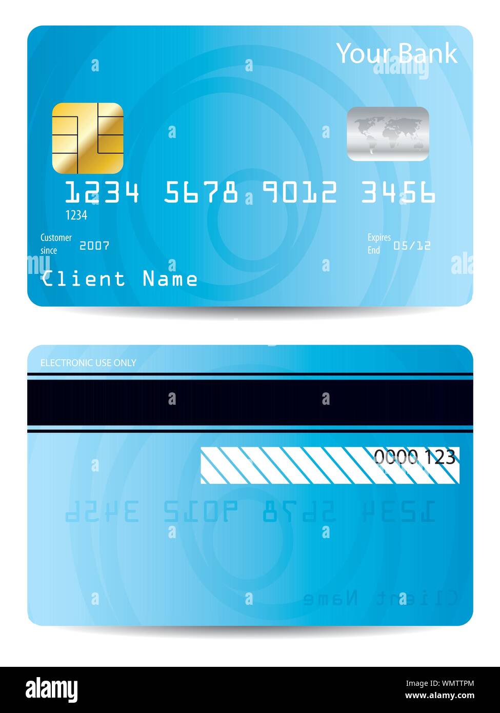 Cool blue credit card design Stock Vector Image & Art - Alamy