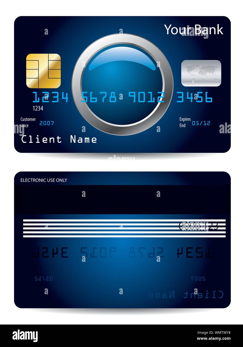 Cool credit card design with button Stock Vector Image & Art - Alamy