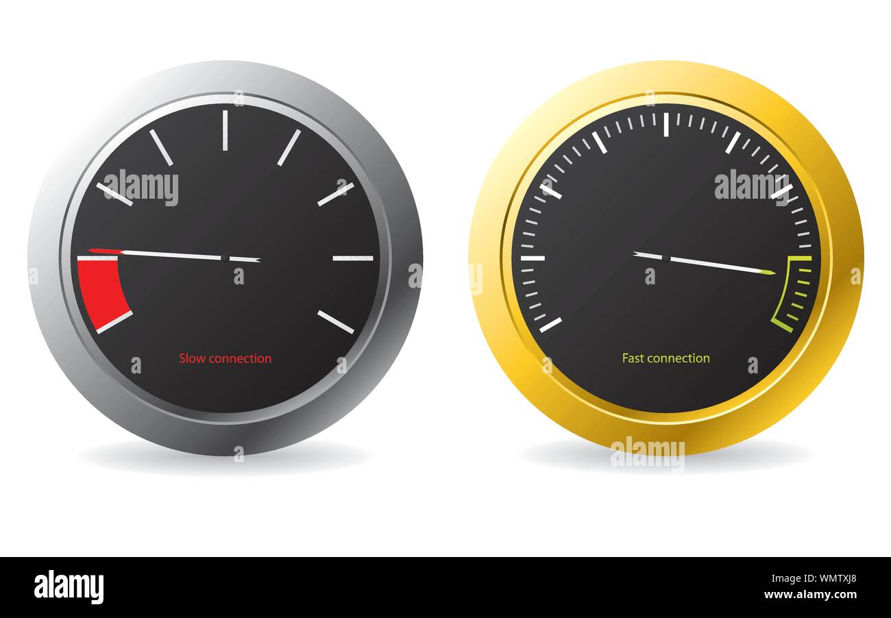 Speedometer and rev counter Cut Out Stock Images & Pictures - Alamy