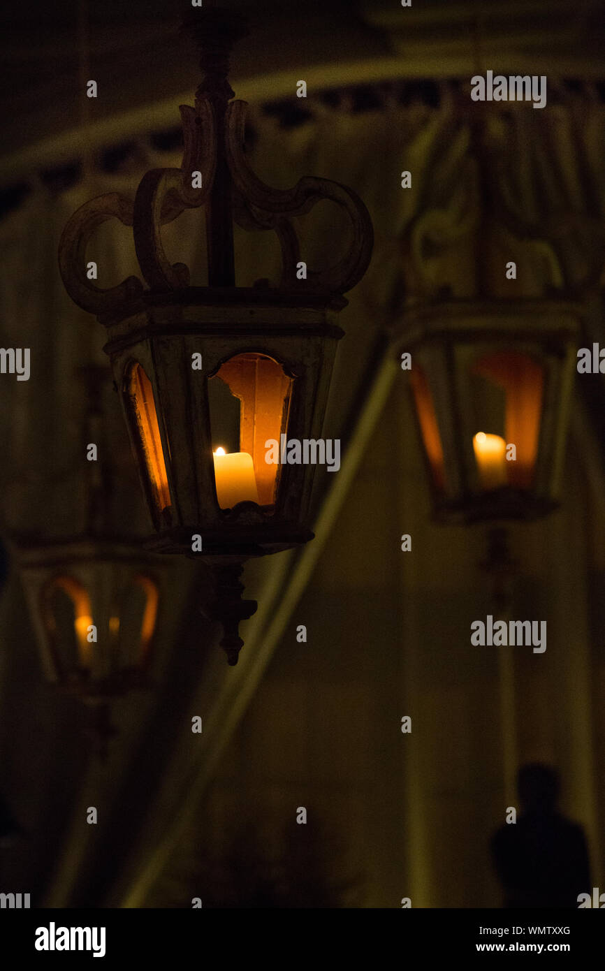 Lit lamp in dark room hi-res stock photography and images - Alamy