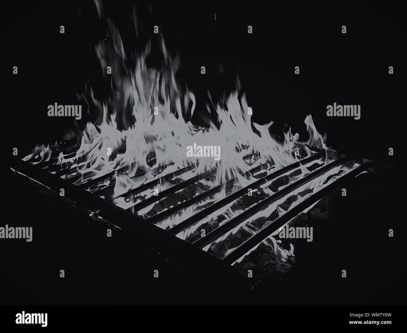Burning Fire Grill High Resolution Stock Photography and Images - Alamy