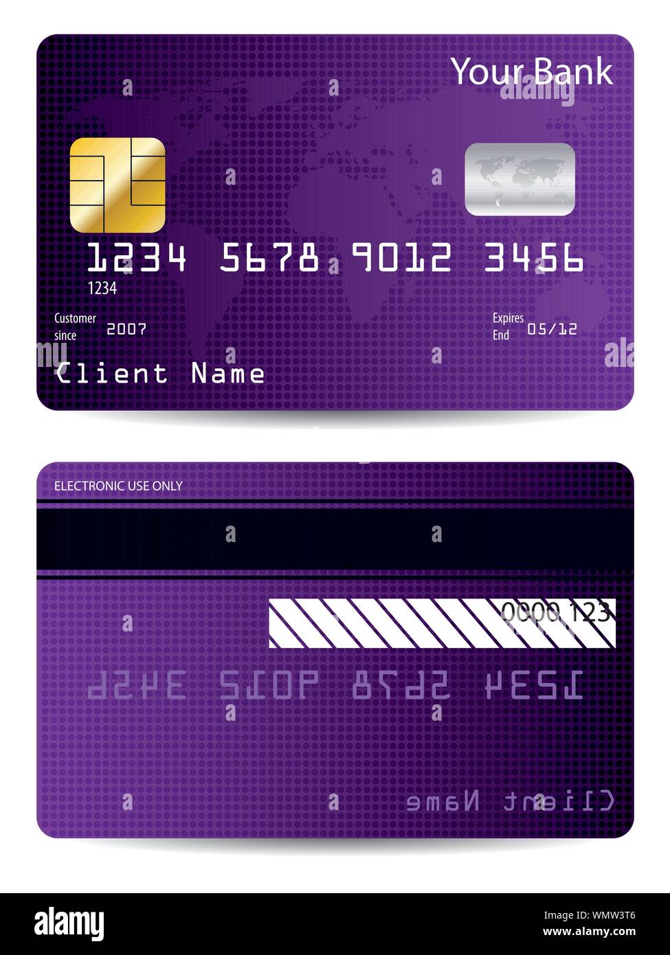 Purple world credit card Stock Vector Image & Art - Alamy
