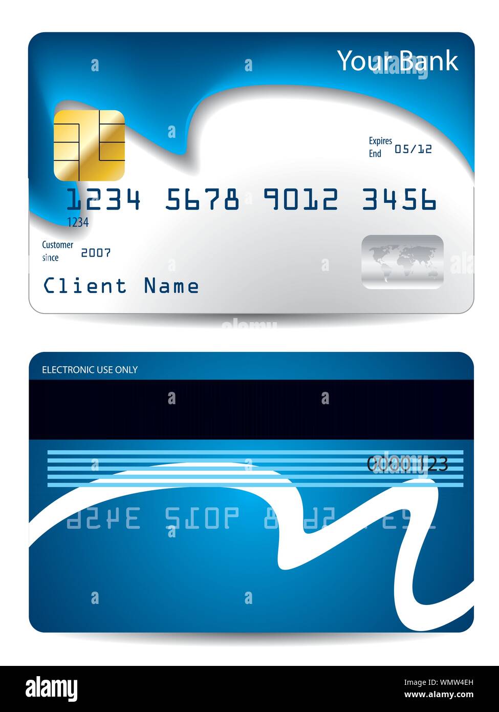 Cool wave credit card design Stock Vector Image & Art - Alamy