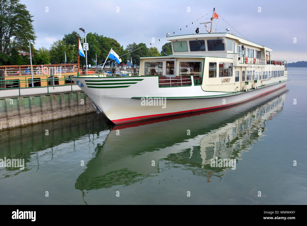 ship, Chiemsee lake, Germany, Europe Stock Photo - Alamy