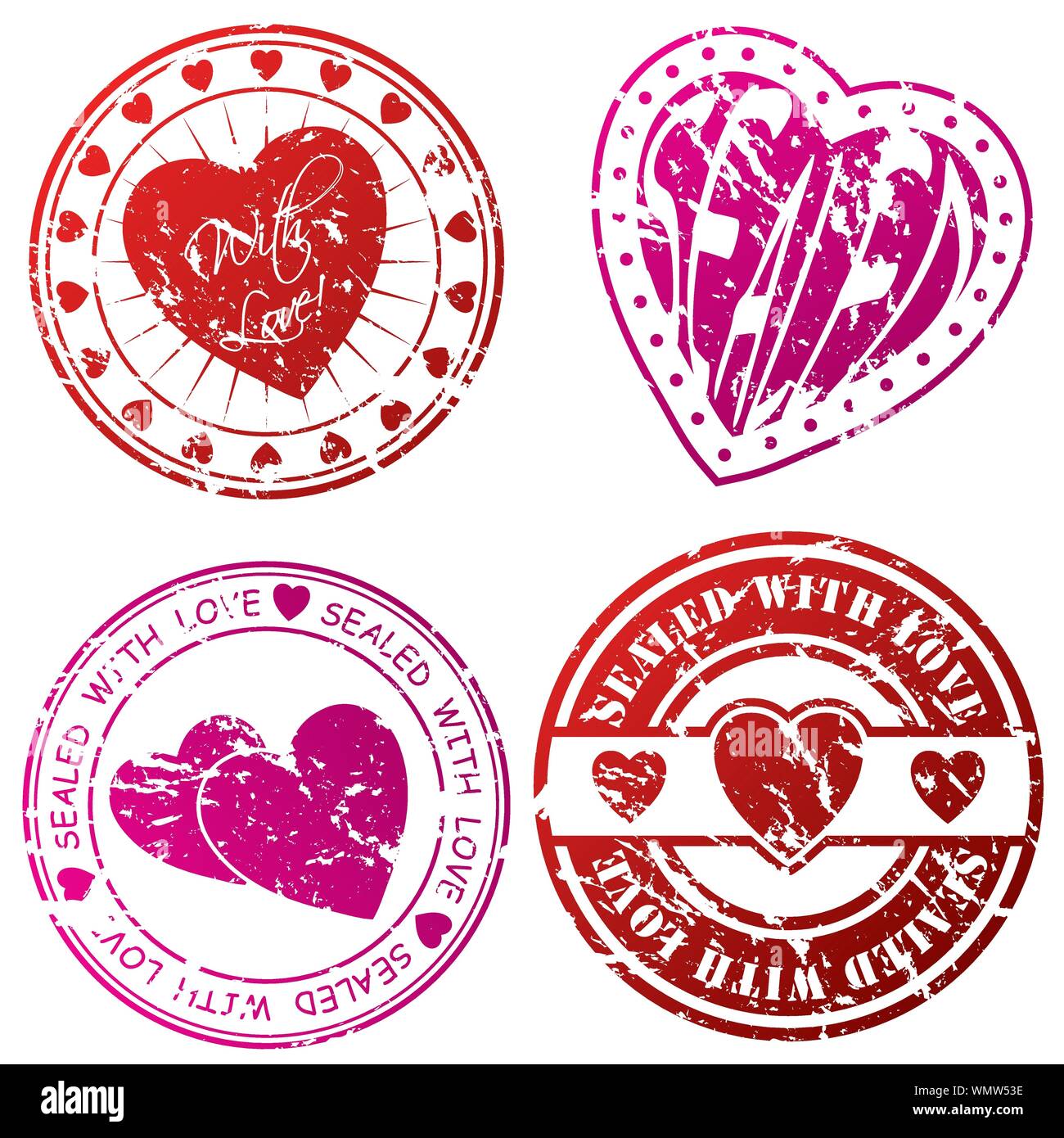 Stamps and letters background Stock Vector Images - Alamy