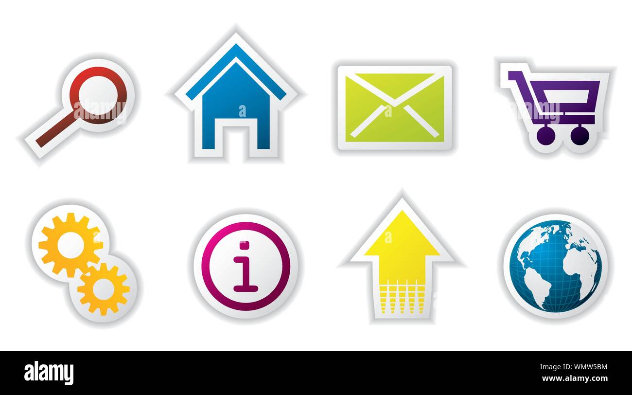 Web icon set Stock Vector Image & Art - Alamy