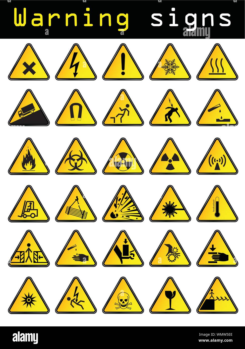 Vector warning signs Stock Vector Image & Art - Alamy