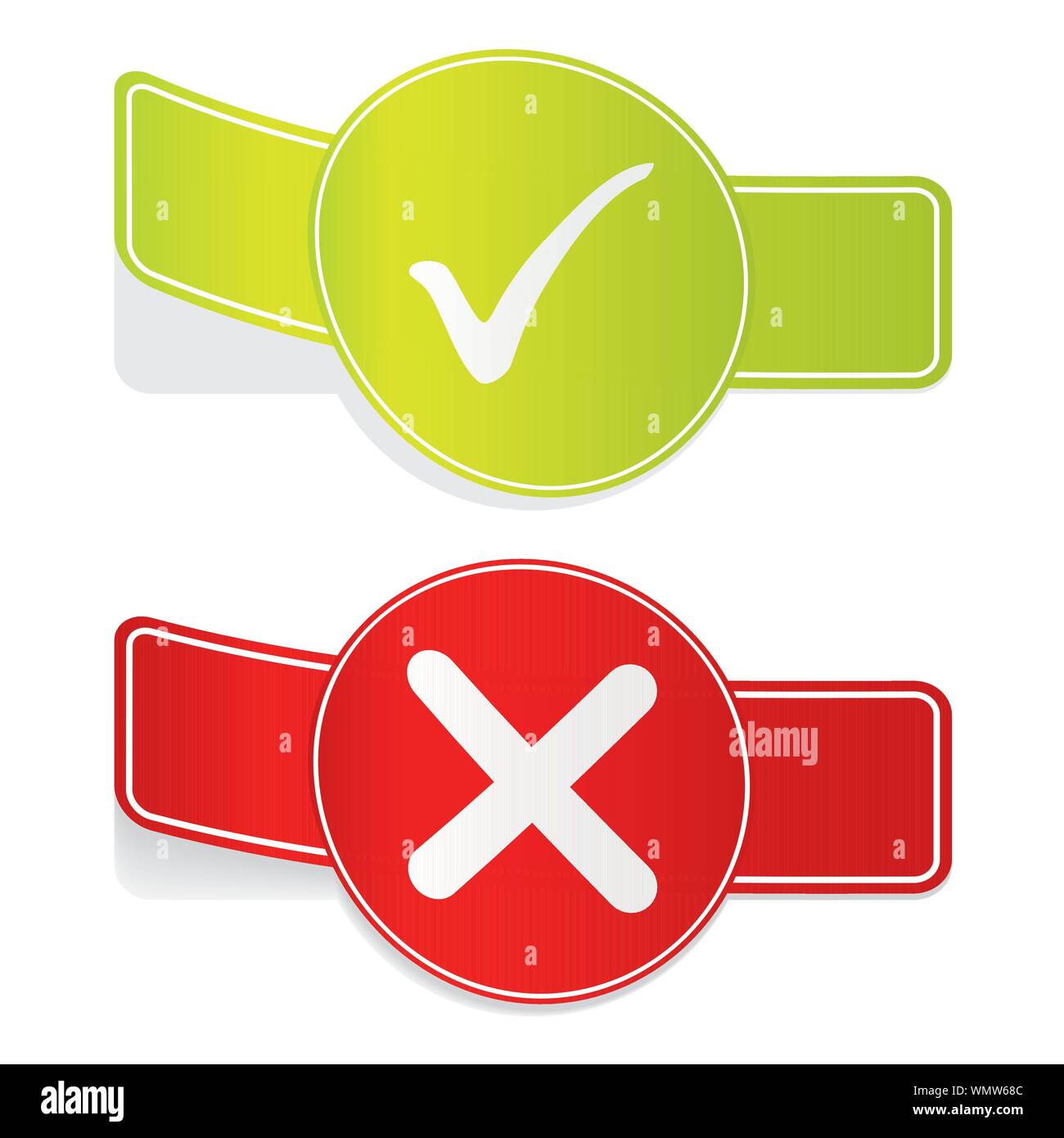 Tick sticker set Stock Vector Image & Art - Alamy