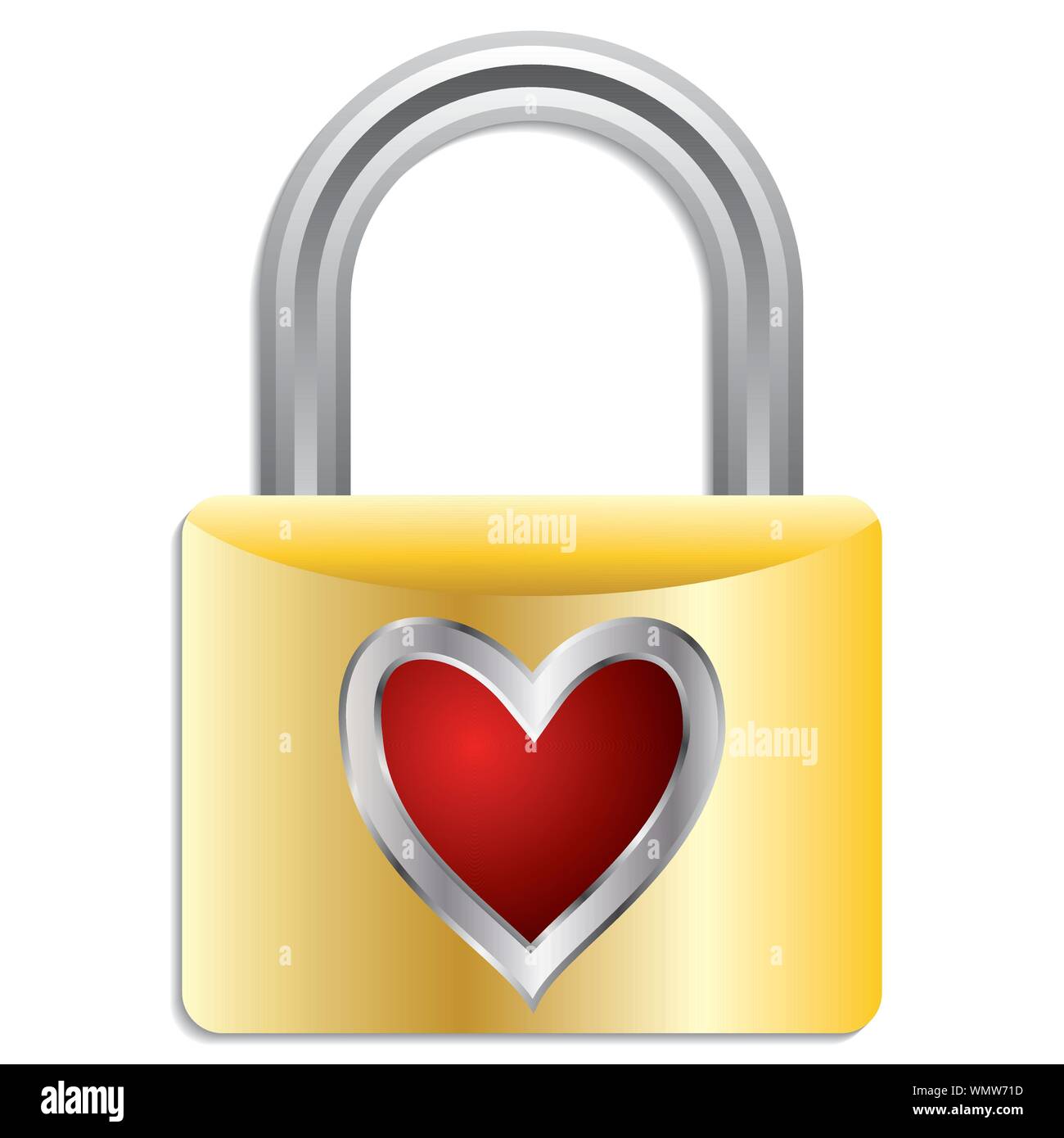 Padlock with heart Stock Vector Image & Art - Alamy