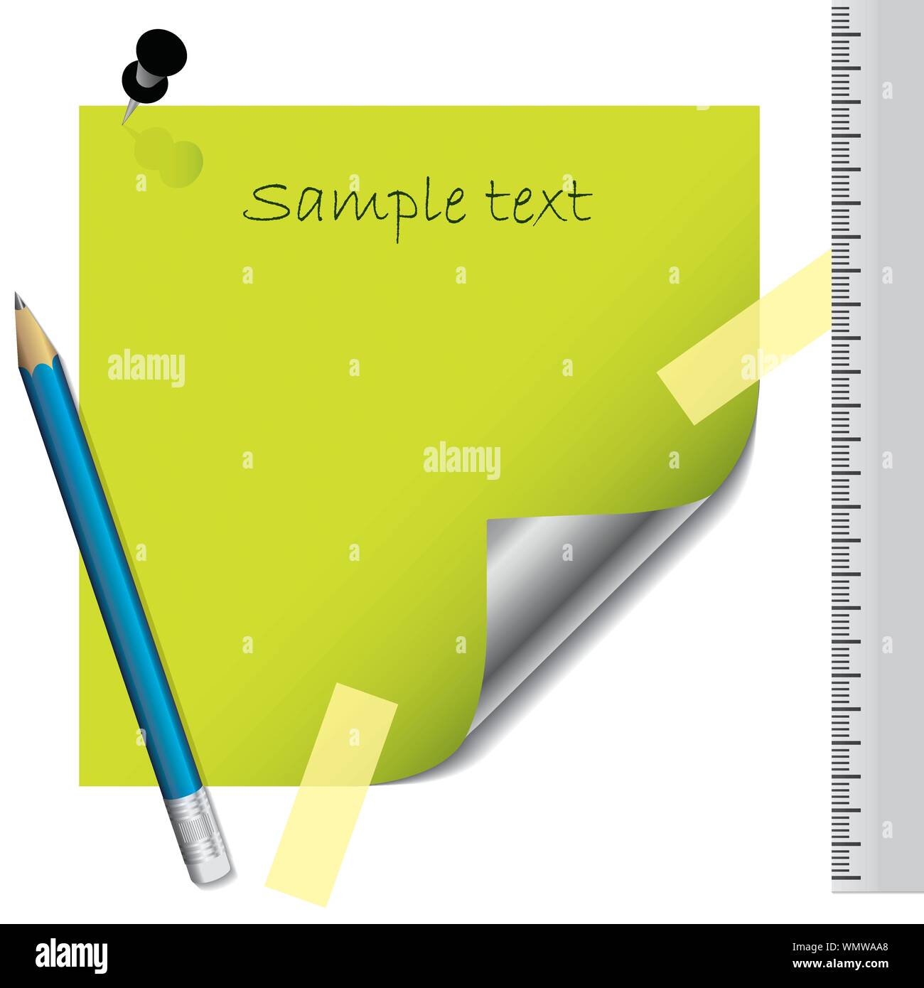 Folded label taped Stock Vector Image & Art - Alamy