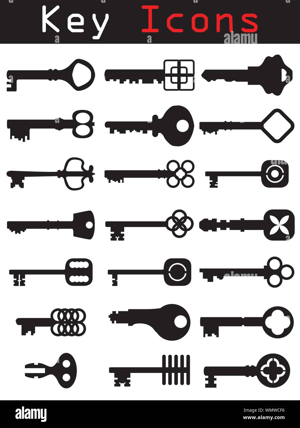 Key Icon set Stock Vector Image & Art - Alamy