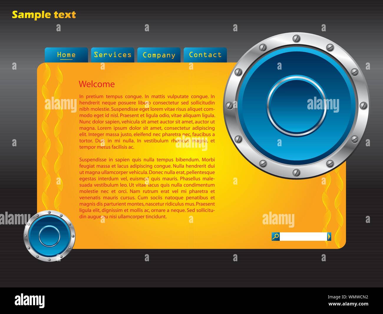 Web template with speakers Stock Vector Image & Art - Alamy