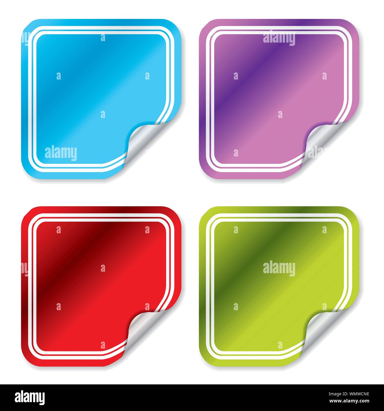 Blank color stickers 3 Stock Vector Image & Art - Alamy