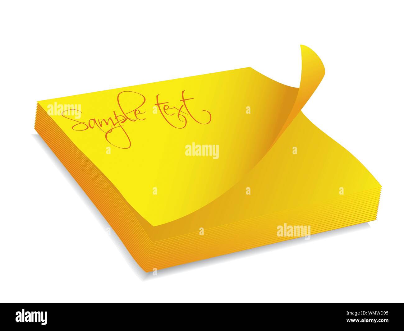 Yellow note block Stock Vector Image & Art - Alamy