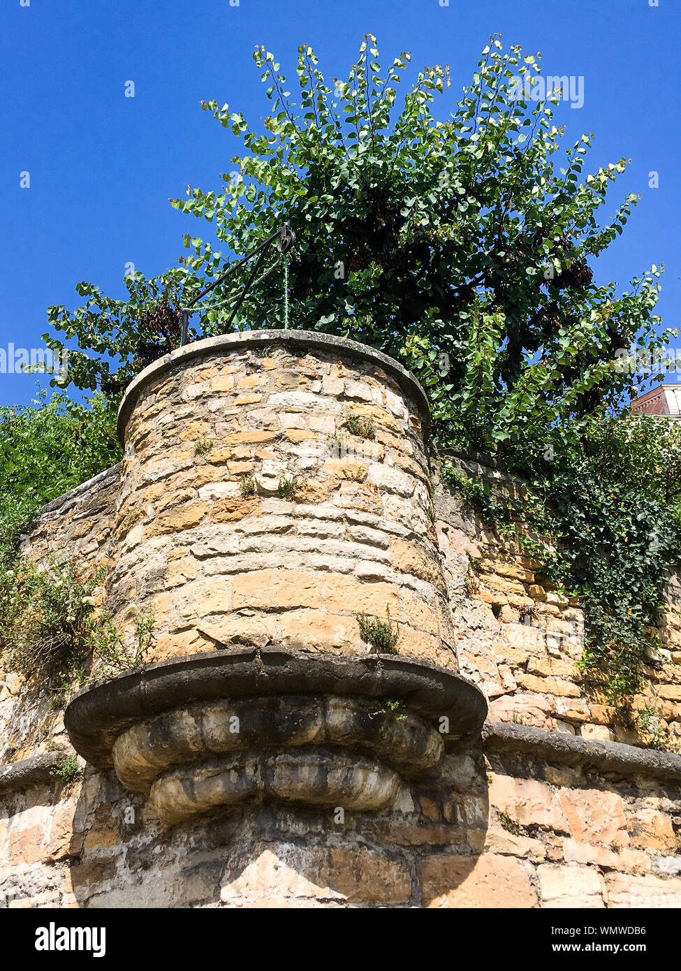 The Ramparts of the medieval city, Trévoux, France Stock Photo - Alamy