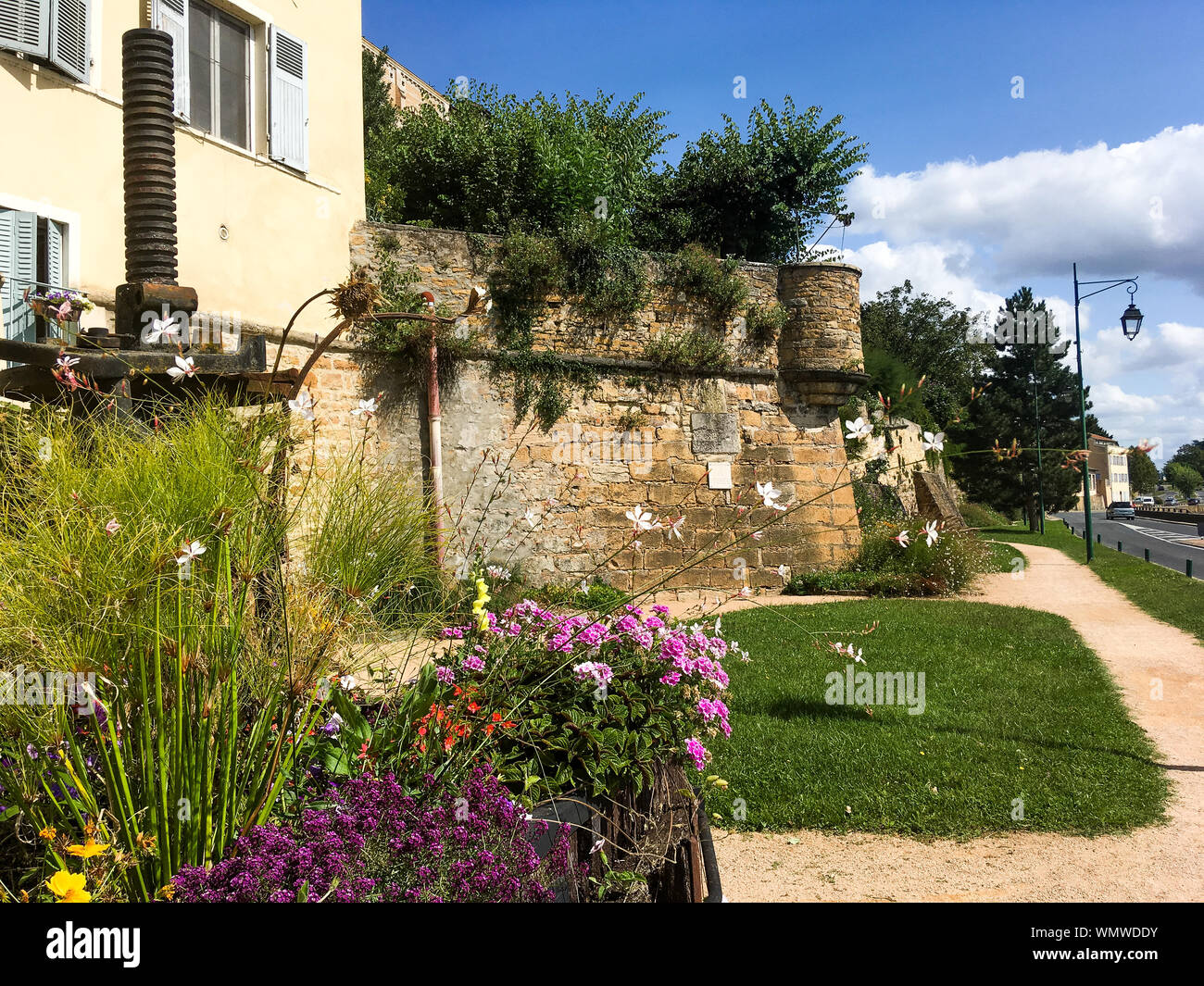 The Ramparts of the medieval city, Trévoux, France Stock Photo - Alamy