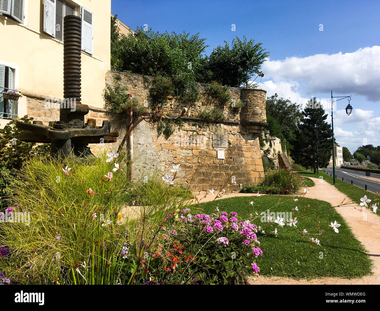 The Ramparts of the medieval city, Trévoux, France Stock Photo - Alamy