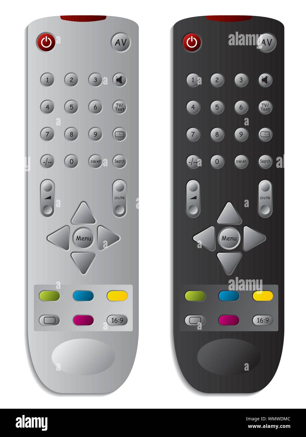 TV remote controls Stock Vector Image & Art - Alamy