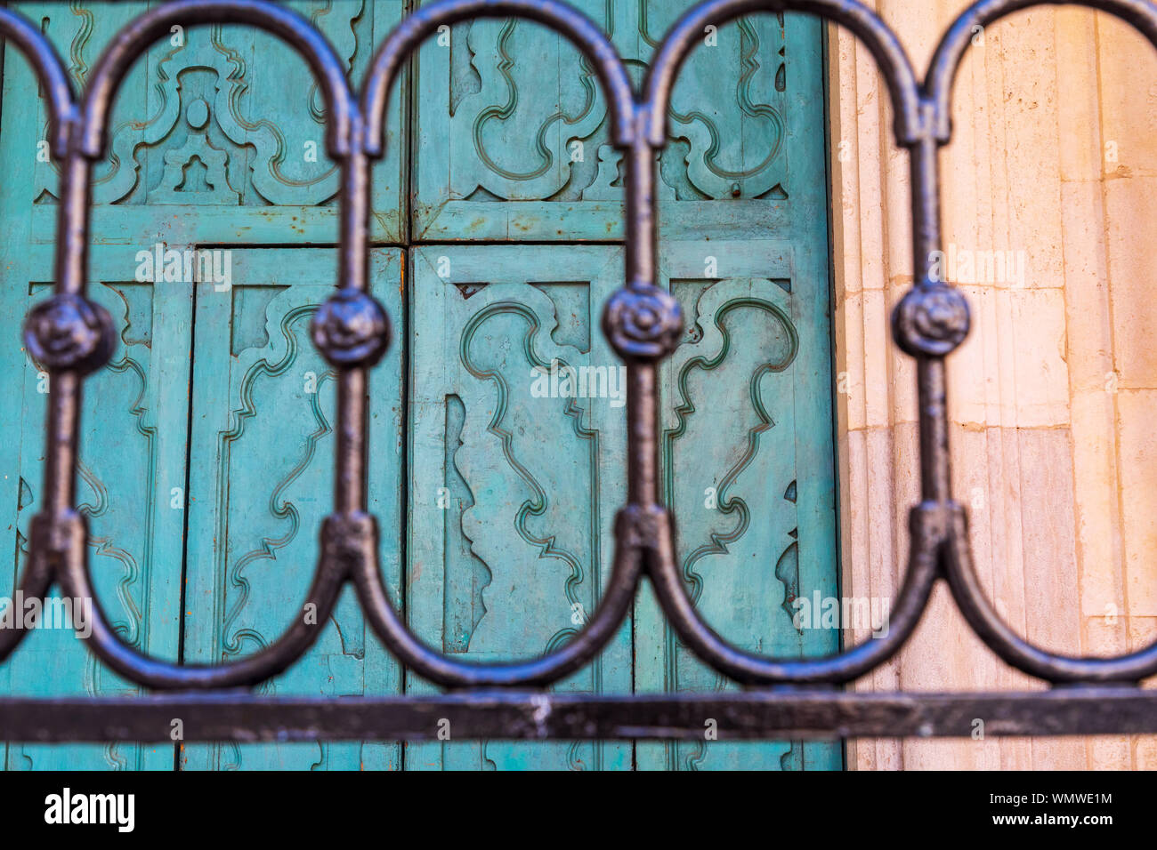 Italy, Apulia, Province of Barletta-Andria-Trani, Trani. Wrought iron ...