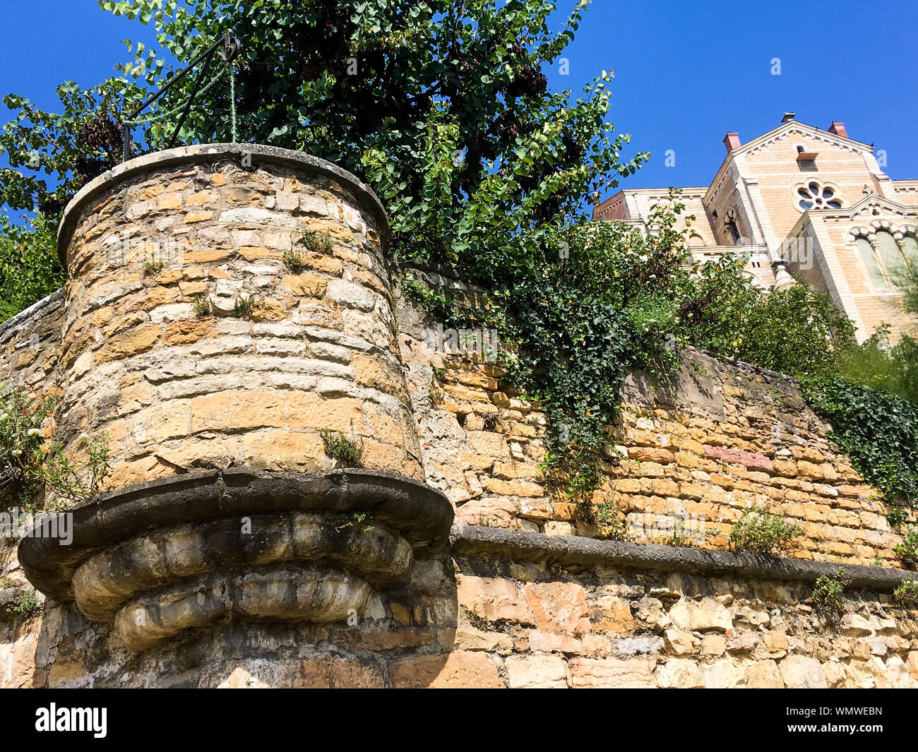 The Ramparts of the medieval city, Trévoux, France Stock Photo - Alamy