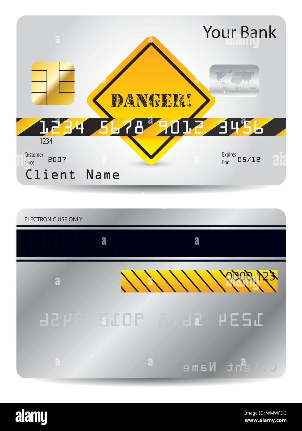 Bank security warning sign Cut Out Stock Images & Pictures - Alamy