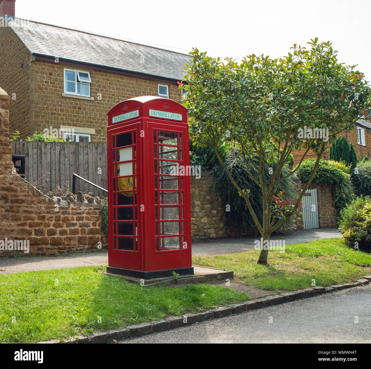 phone booth used for a different purpose with defibrillator inside ...