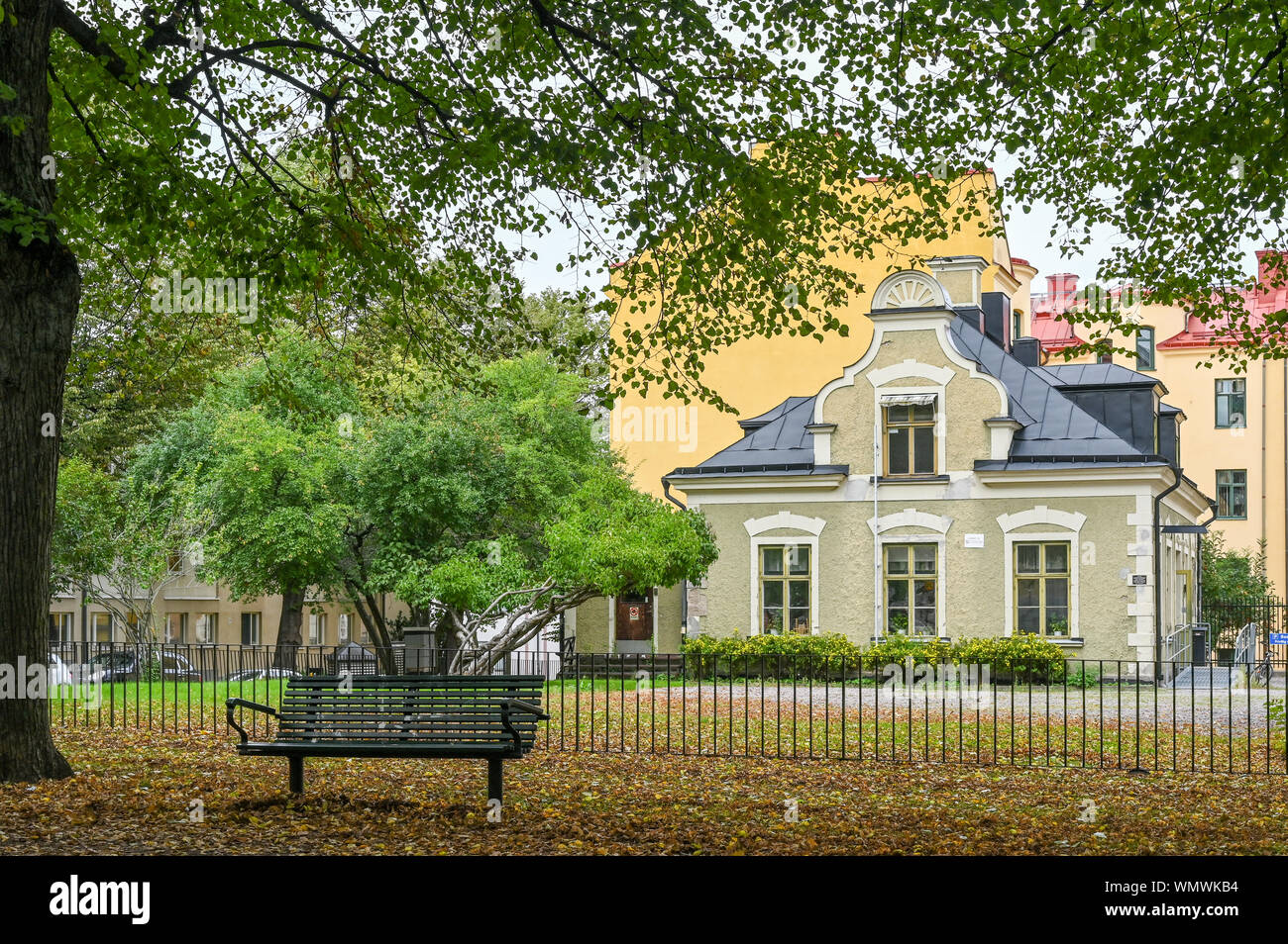 House facades along the Southern Promenade during early autumn in ...